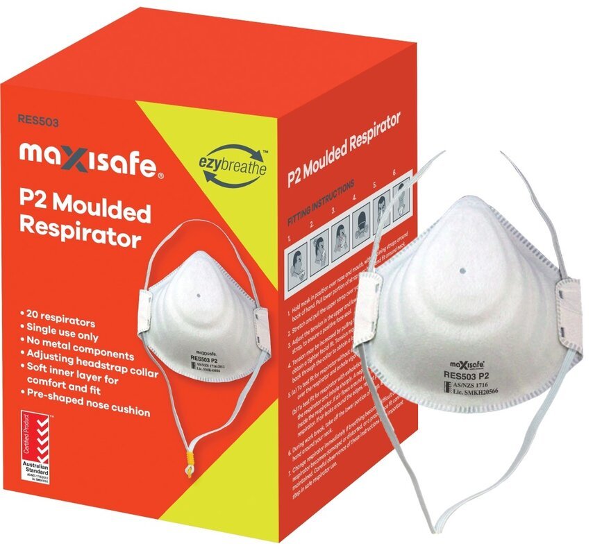 P2 Moulded Dust mask, box 20 — Spilldoc Australia