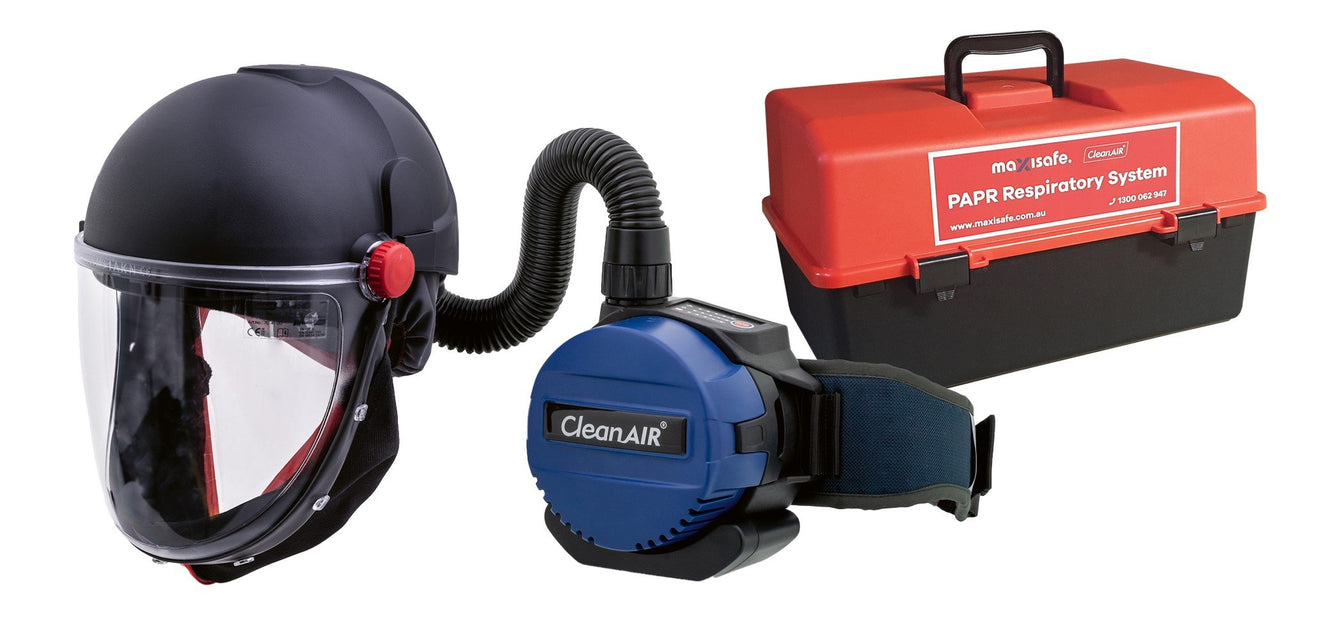 CleanAIR Helmet with flip-up visor with Basic PAPR — Spilldoc Australia